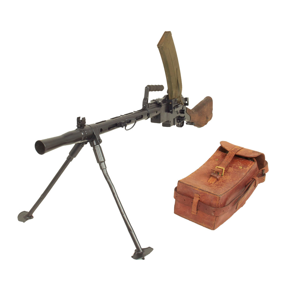 Original WWII Danish Madsen Display Light Machine Gun with Magazine Po ...