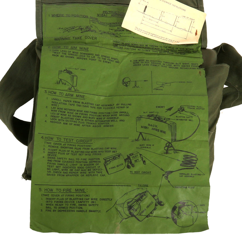 Original U.S. Vietnam War Complete M68 Claymore Mine Training Kit with ...