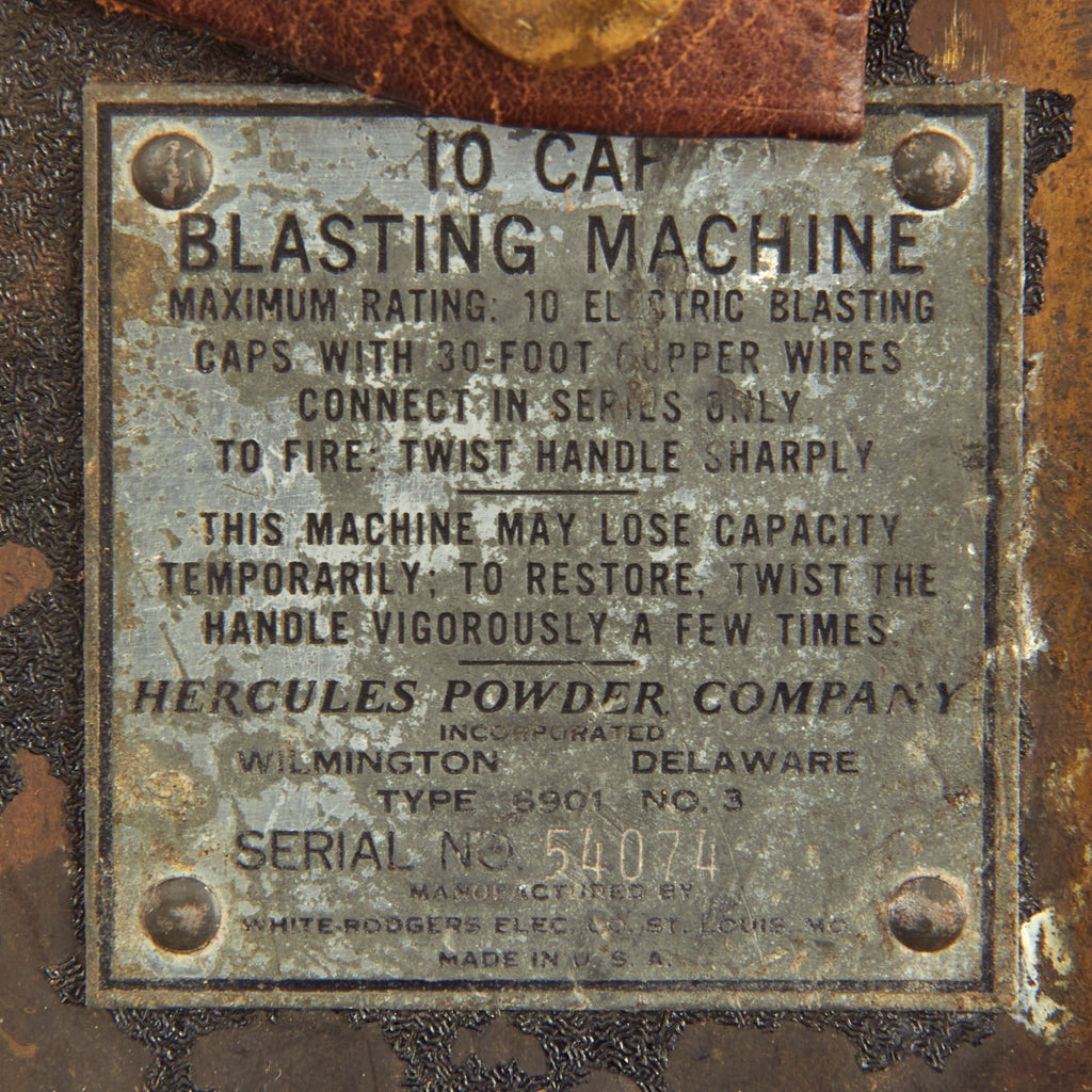 Original U.S. WWII D-Day Army 10 Cap Blasting Machine by Hercules Powd ...