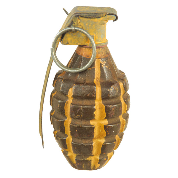 Original U.S. WWII Inert MkII Pineapple Grenade with Yellow Ring & M10 ...