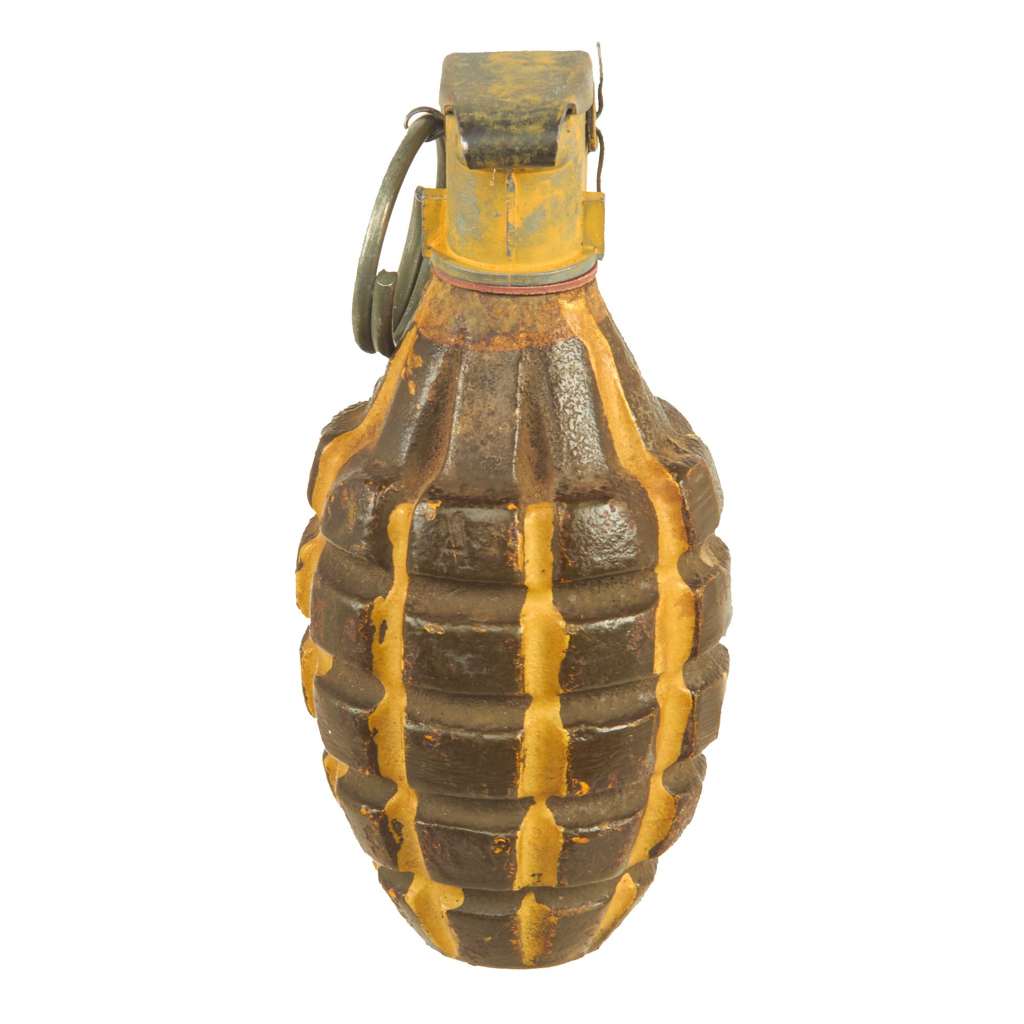 Original U.S. WWII Inert MkII Pineapple Grenade with Yellow Ring & M10 ...