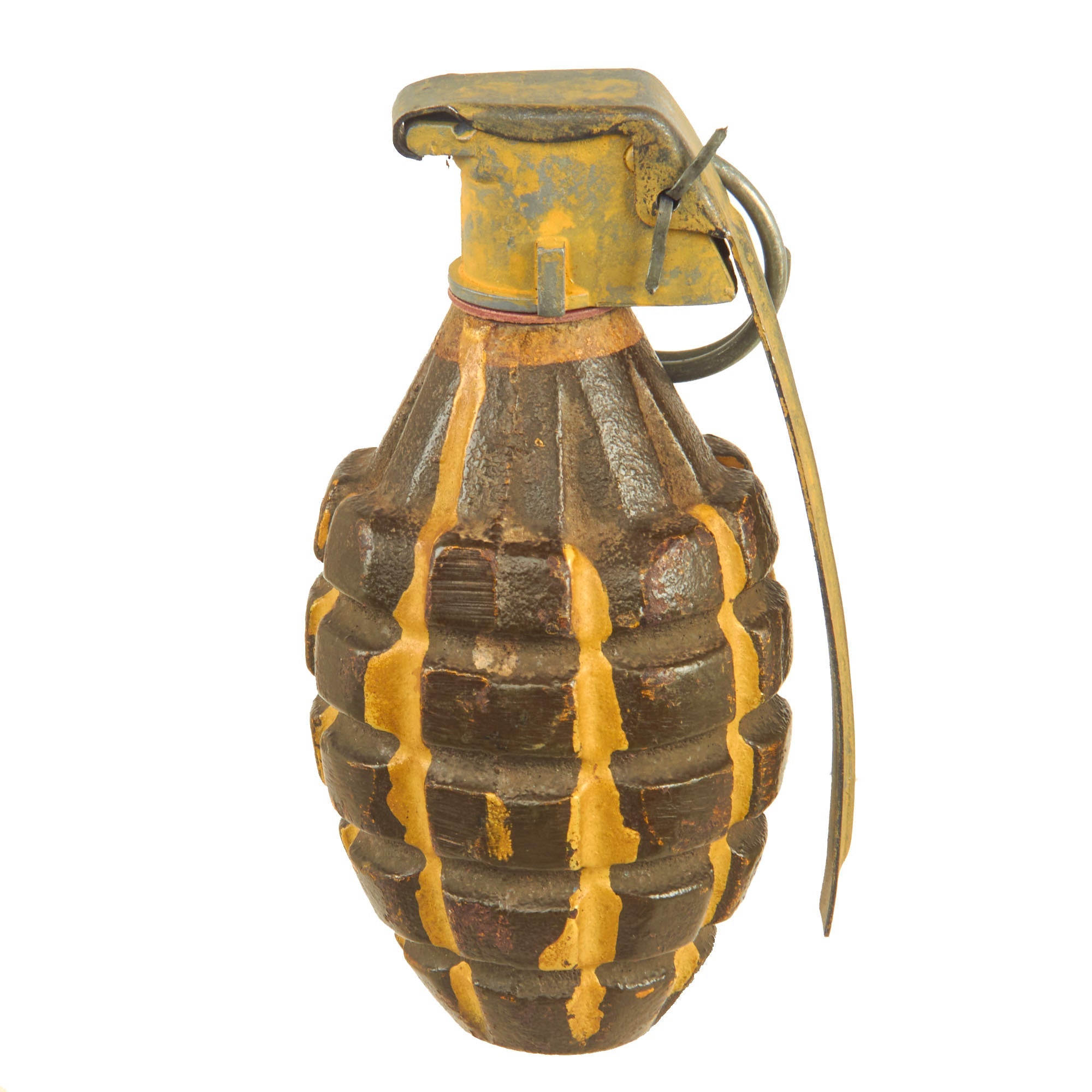 Original U.S. WWII Inert MkII Pineapple Grenade with Yellow Ring & M10 ...