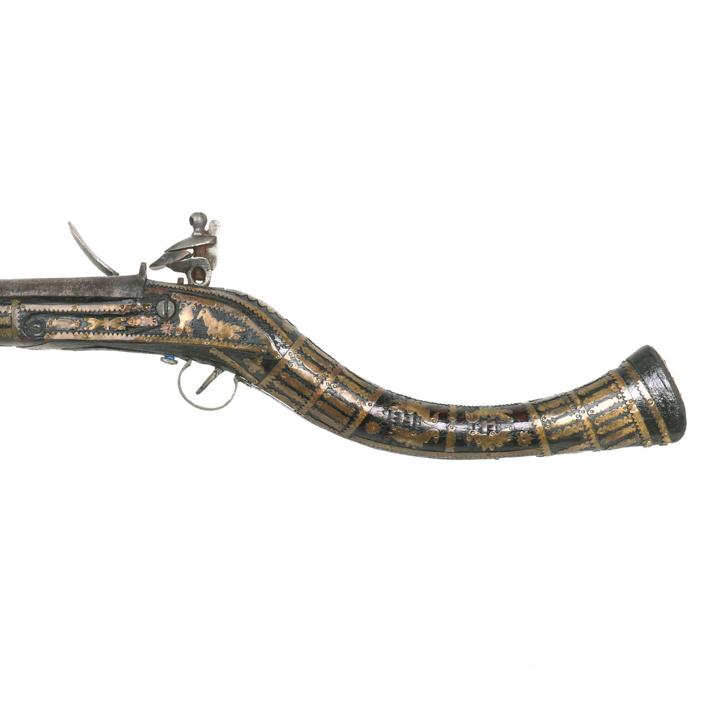 Original Afghan 19th Century Flintlock Jezail Musket with East India C ...