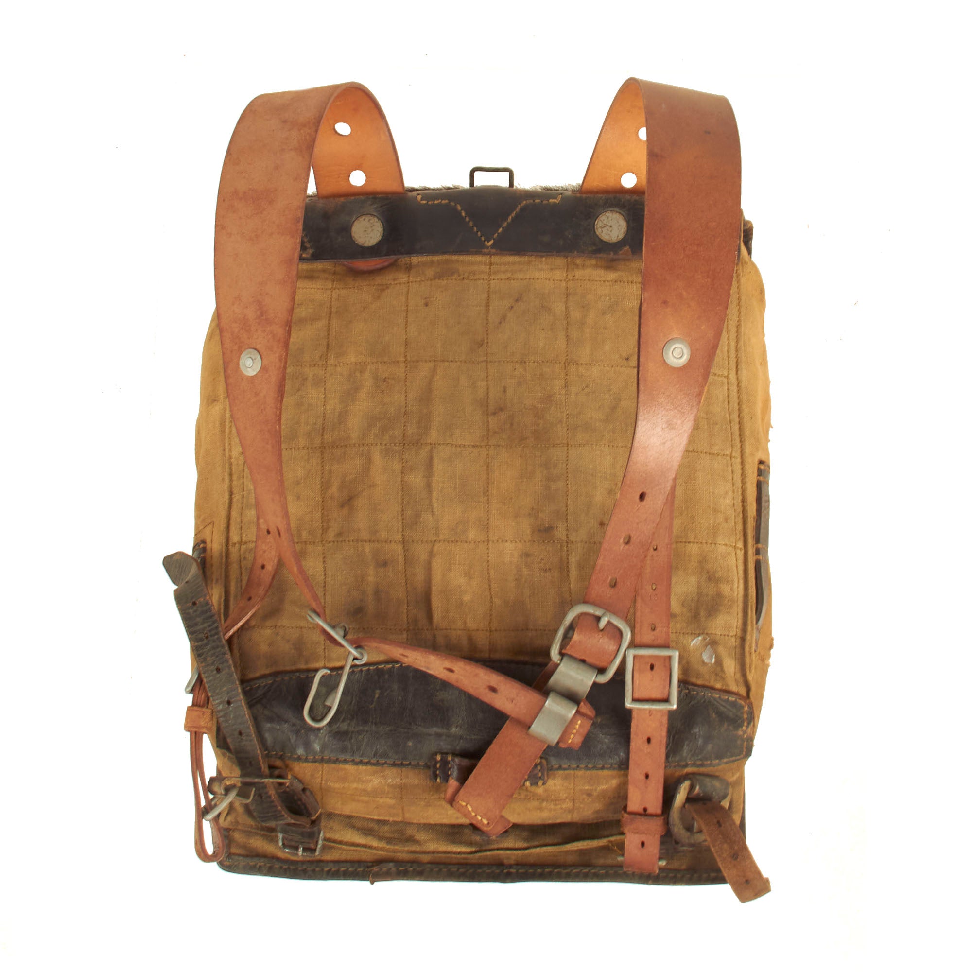 Original German WWII Tornister 34 Cowhide Backpack with Shoulder Straps ...