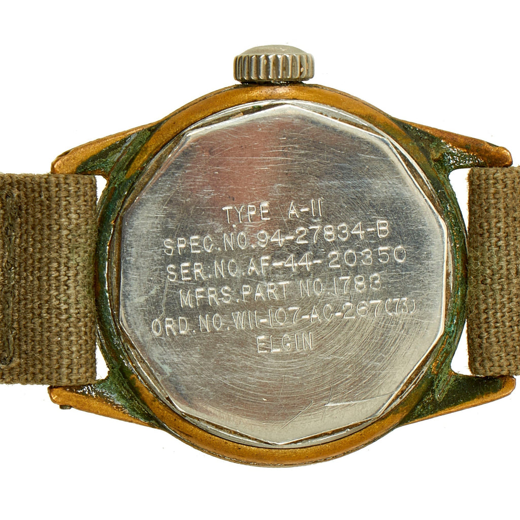 Original U.S. WWII 1944 Type A-11 USAAF Wrist Watch by Elgin - Fully F ...