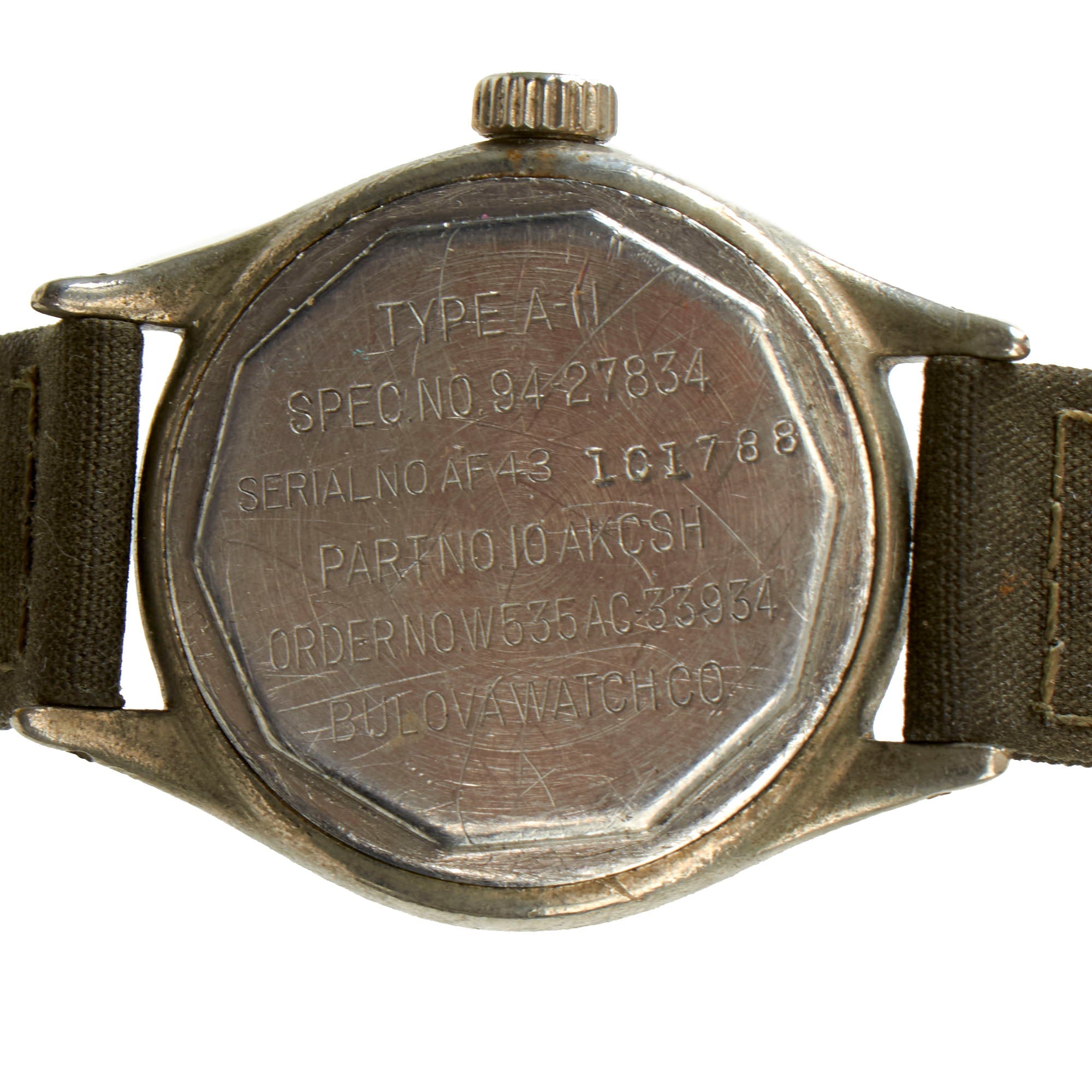 Original U.S. WWII 1943 Type A-11 USAAF Wrist Watch by Bulova - Fully ...