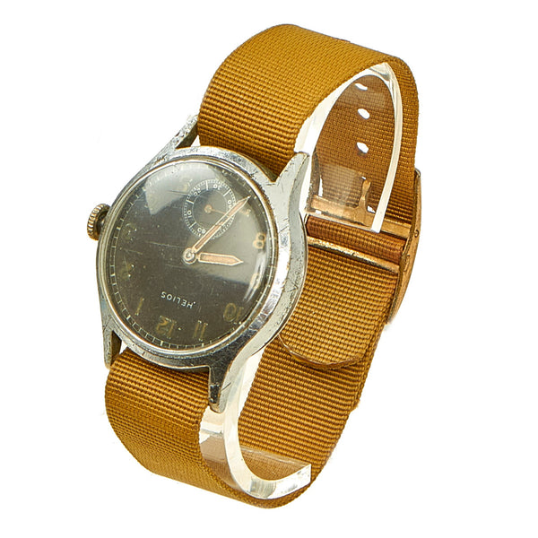 Original German WWII Wehrmacht D-H Wrist Watch by Helios - Fully Funct ...