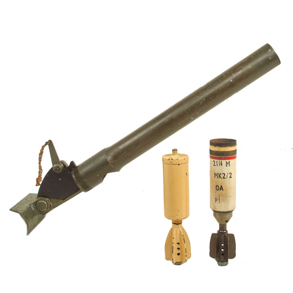 Original British WWII Type Ordnance ML 2-inch Mortar with Inert Bombs ...