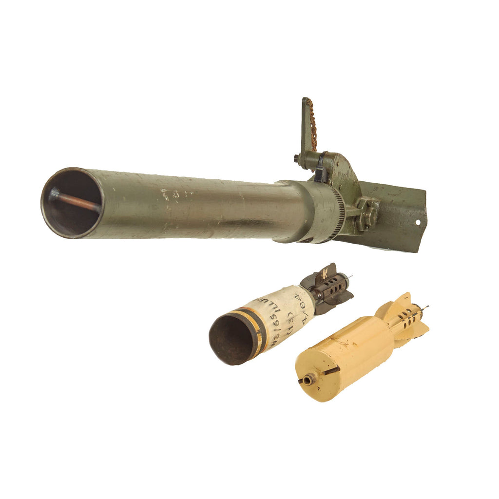Original British WWII Type Ordnance ML 2-inch Mortar with Inert Bombs ...