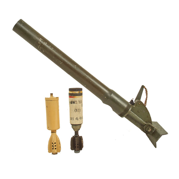 Original British WWII Type Ordnance ML 2-inch Mortar with Inert Bombs ...