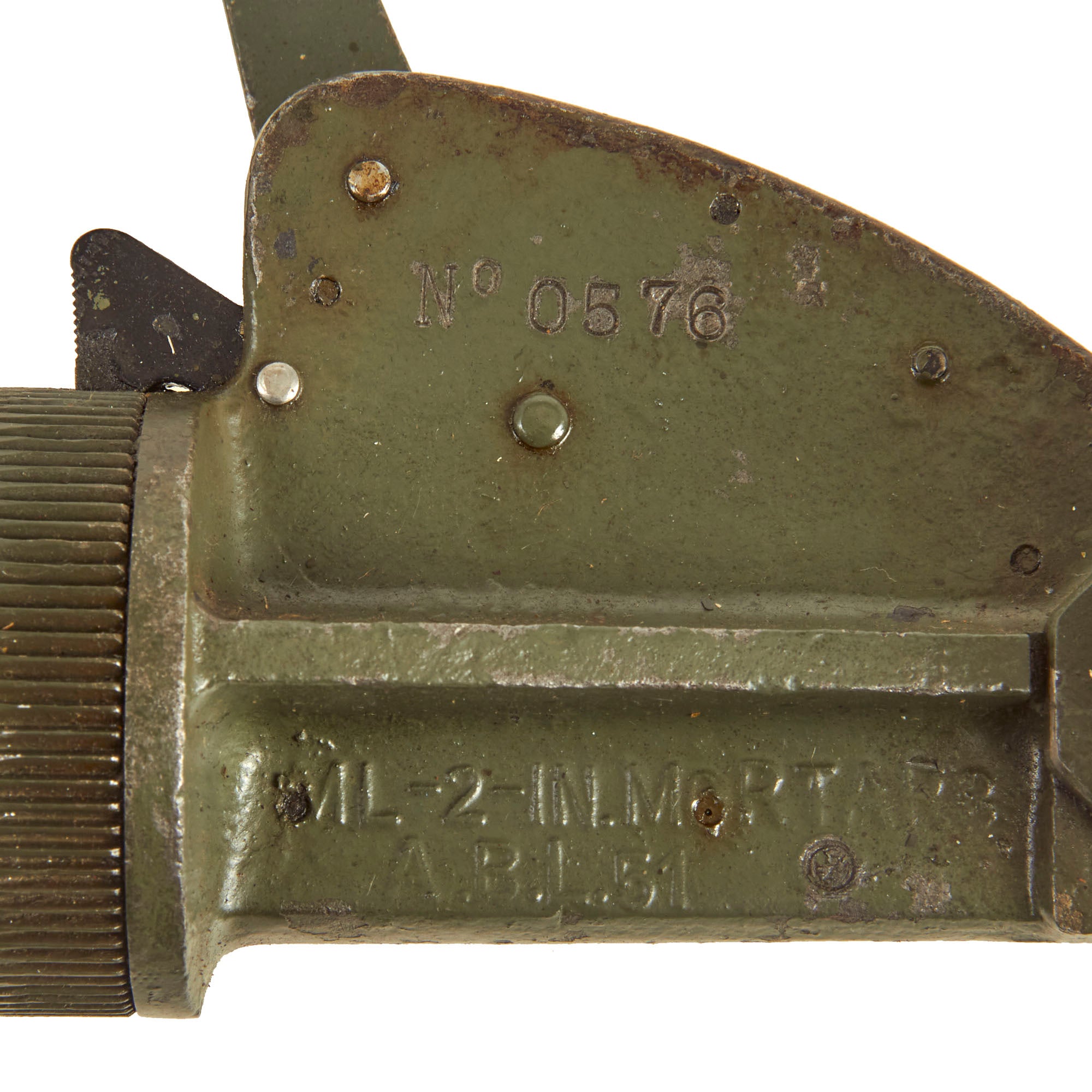 Original British WWII Type Ordnance ML 2-inch Mortar with Inert Bombs ...
