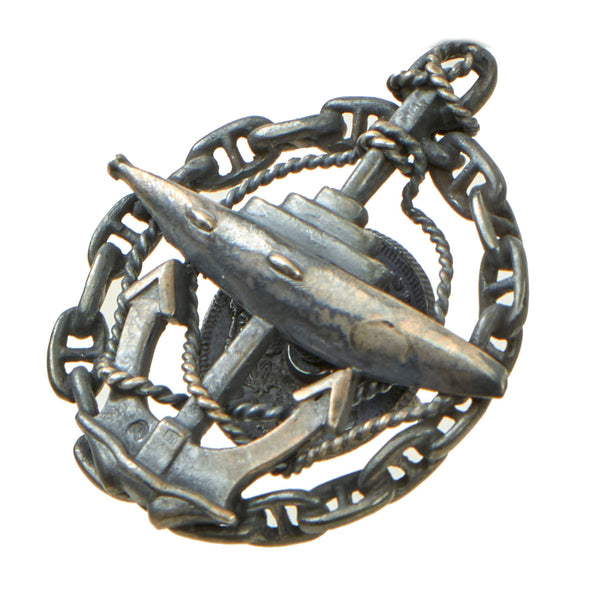 Original WWI Imperial Russian Silver Imperial Submarine Badge With Mos ...