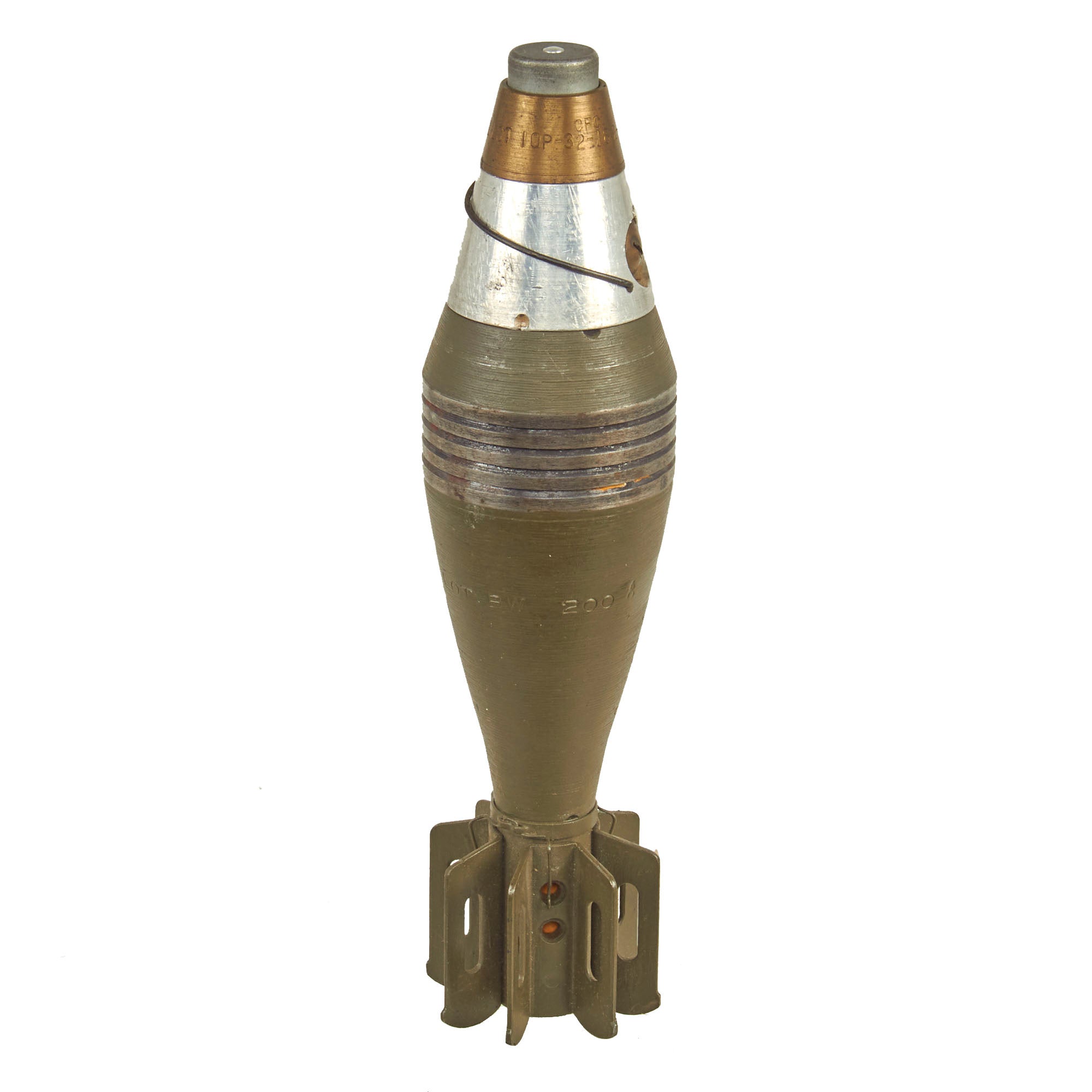 Original U.S. WWII 1944 Dated M49A2 60mm Deactivated Mortar Round with ...