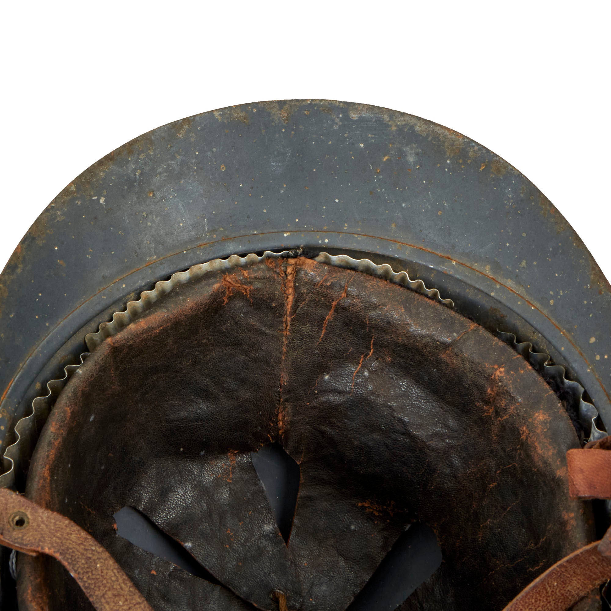 Original French WWI Issue Model 1915 Adrian Helmet in Horizon Blue wit ...