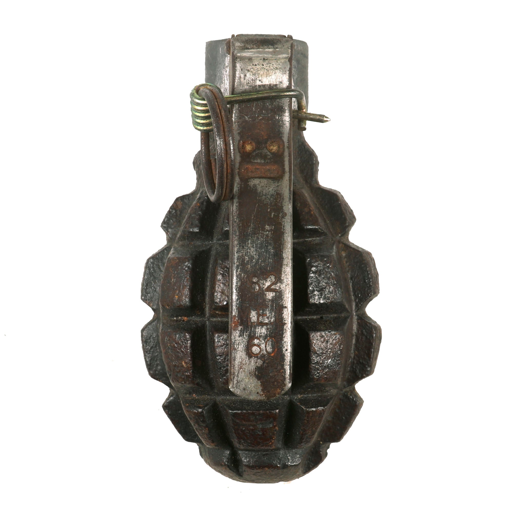 Original French WWII F1 Hand Grenade with Mle 1935 Fuze - Inert ...