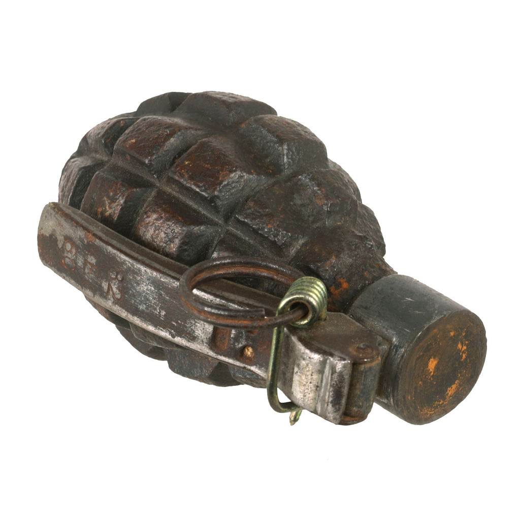 Original French WWII F1 Hand Grenade with Mle 1935 Fuze - Inert ...