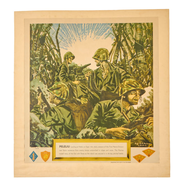 Original U.S. WWII 1945 Marine Corps Enlistment Poster Peleliu by Sgt ...
