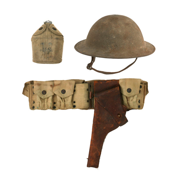 Original U.S. WWI Field Gear Lot Including Named 79th Division M1917 H ...