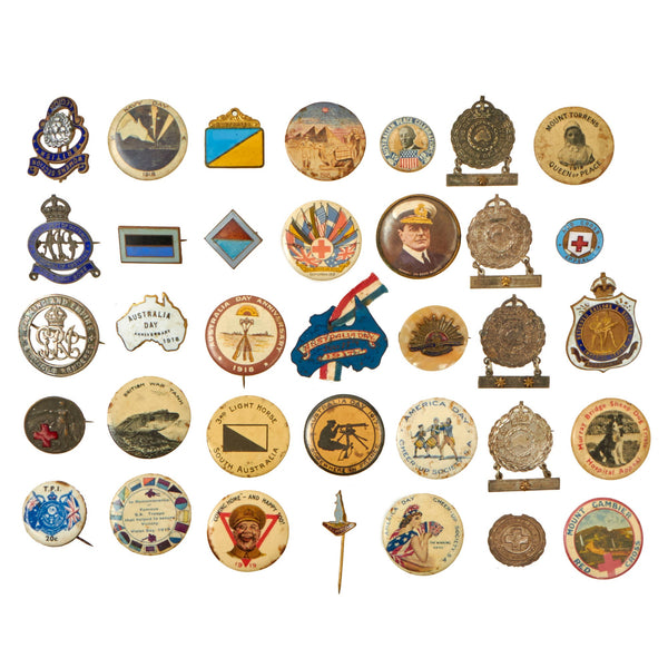 Original Australian WWI Era Homefront War Effort Support Pins and Badg ...