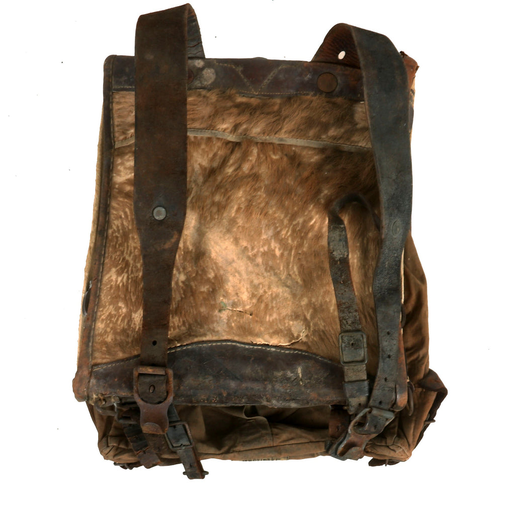 Original German WWII Tornister 34 Cowhide Backpack with Shoulder Straps ...