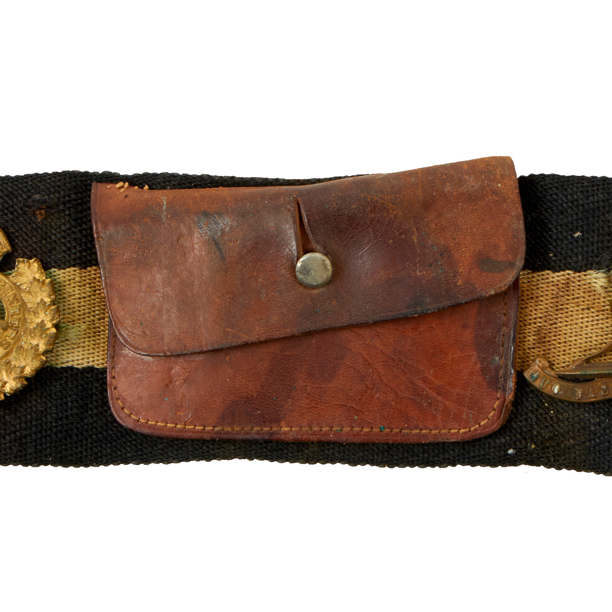 Original Canadian WWI Souvenir Hate Stable Belt With 14 Attached Items ...
