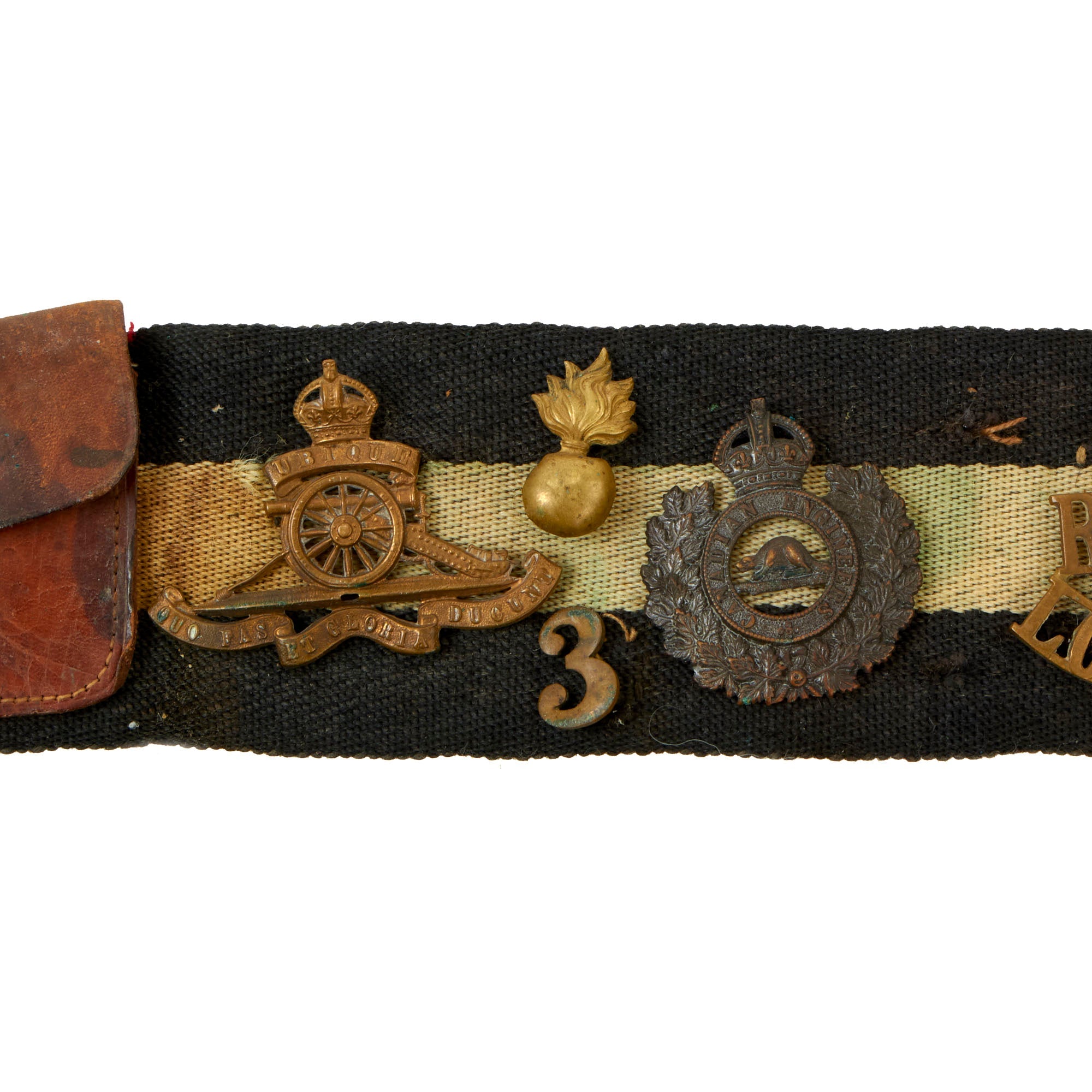 Original Canadian WWI Souvenir Hate Stable Belt With 14 Attached Items ...
