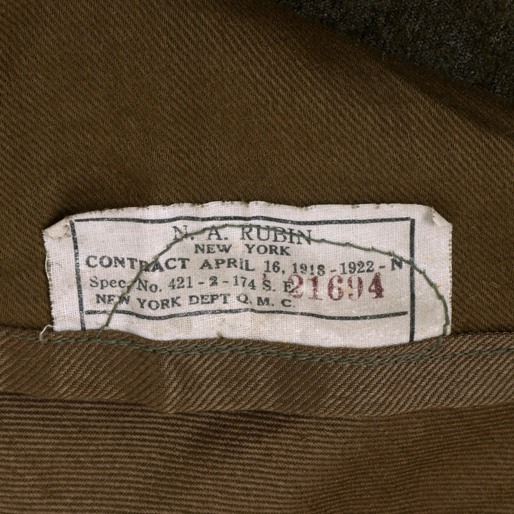 Original U.S. WWI Named 12th Division Uniform Jacket with Numbered Col ...