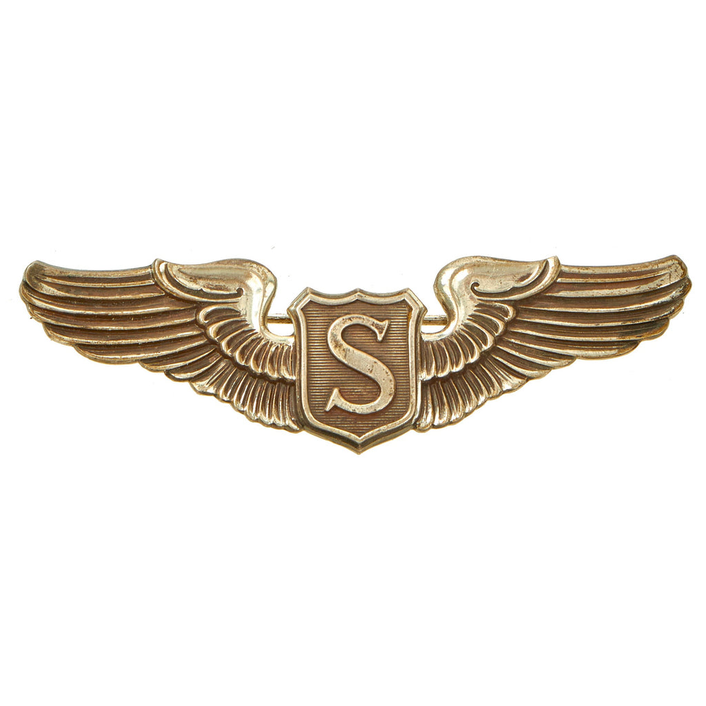 Original U.S. WWII Sterling Wings Lot Featuring Service Pilot Wings an ...