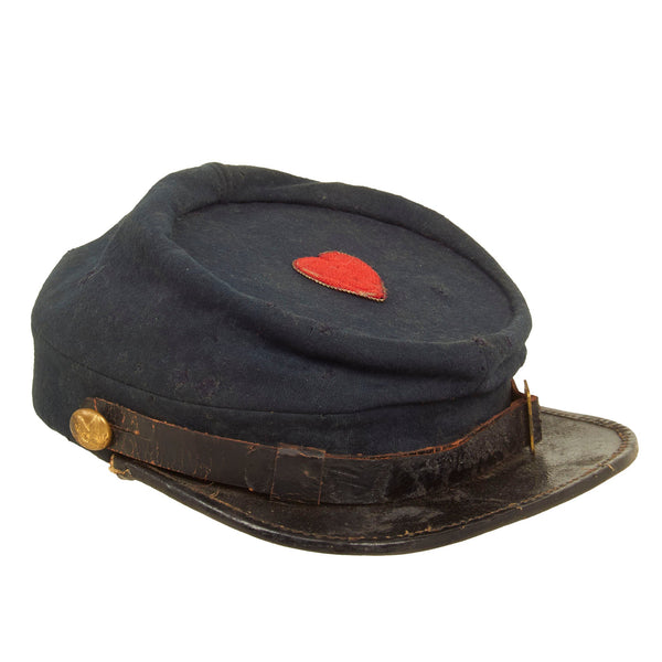 Original U.S. Civil War Chasseur Style Pattern Kepi With XXIV 24th Cor ...