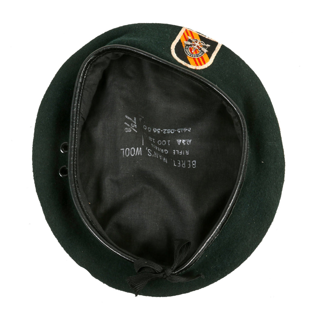 Original U.S. Vietnam War 5th Special Forces Group Airborne Green Bere ...