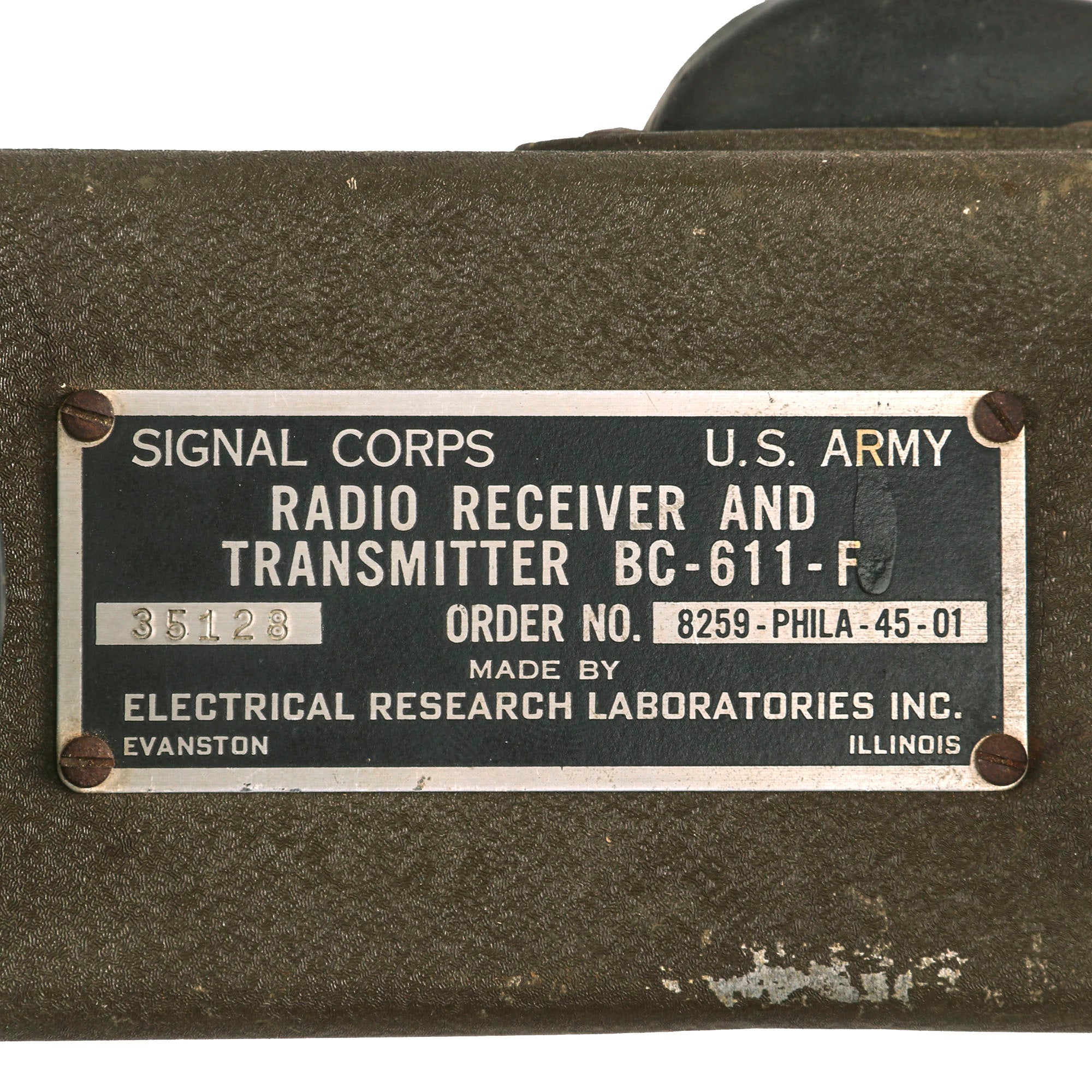 Original U.S. WWII Handie Talkie SCR-536 Radio Transceiver BC-611 -F – International Military ...