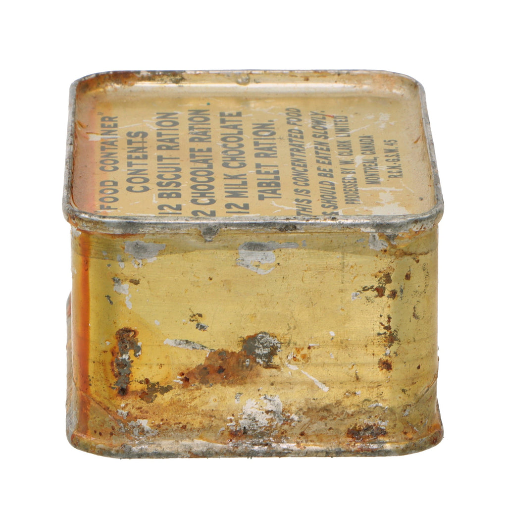Original Canadian WWII 1945 Dated “Food Container” Sealed Emergency Ra ...