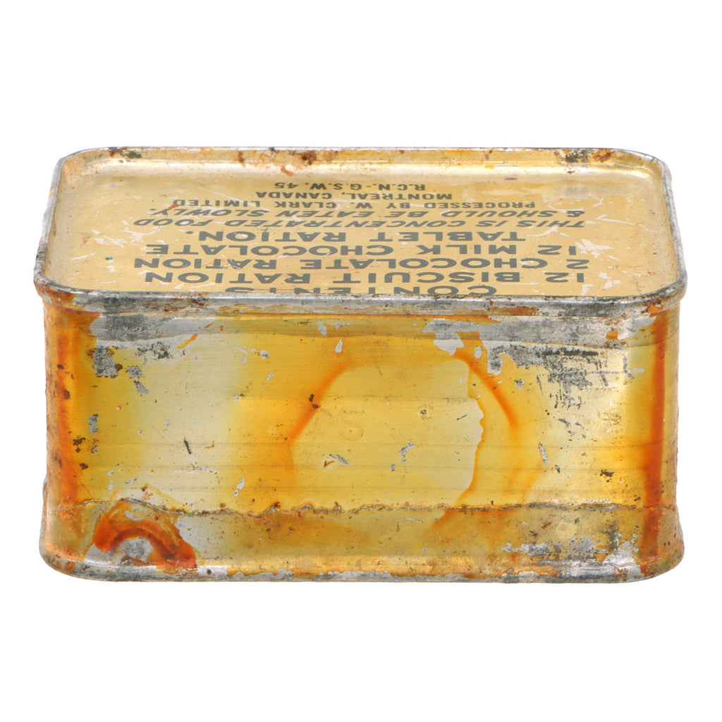 Original Canadian WWII 1945 Dated “Food Container” Sealed Emergency Ra ...