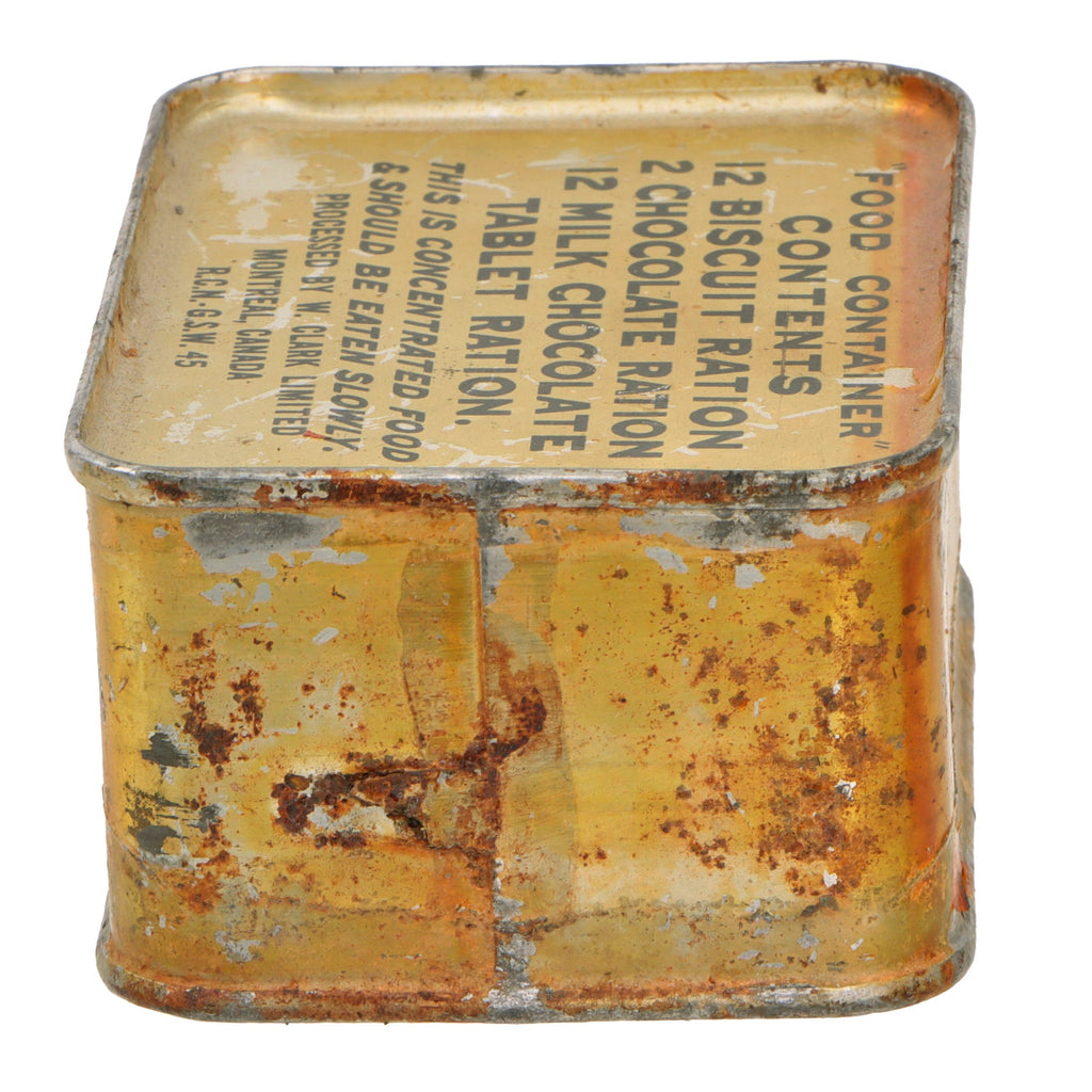 Original Canadian WWII 1945 Dated “Food Container” Sealed Emergency Ra ...