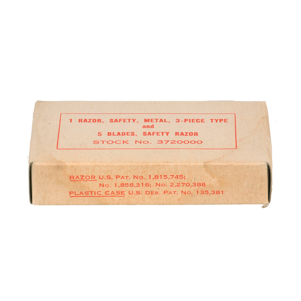 Original U.S. WWII New Old Stock G.I. Gillette Safety Razor Set in Ori ...