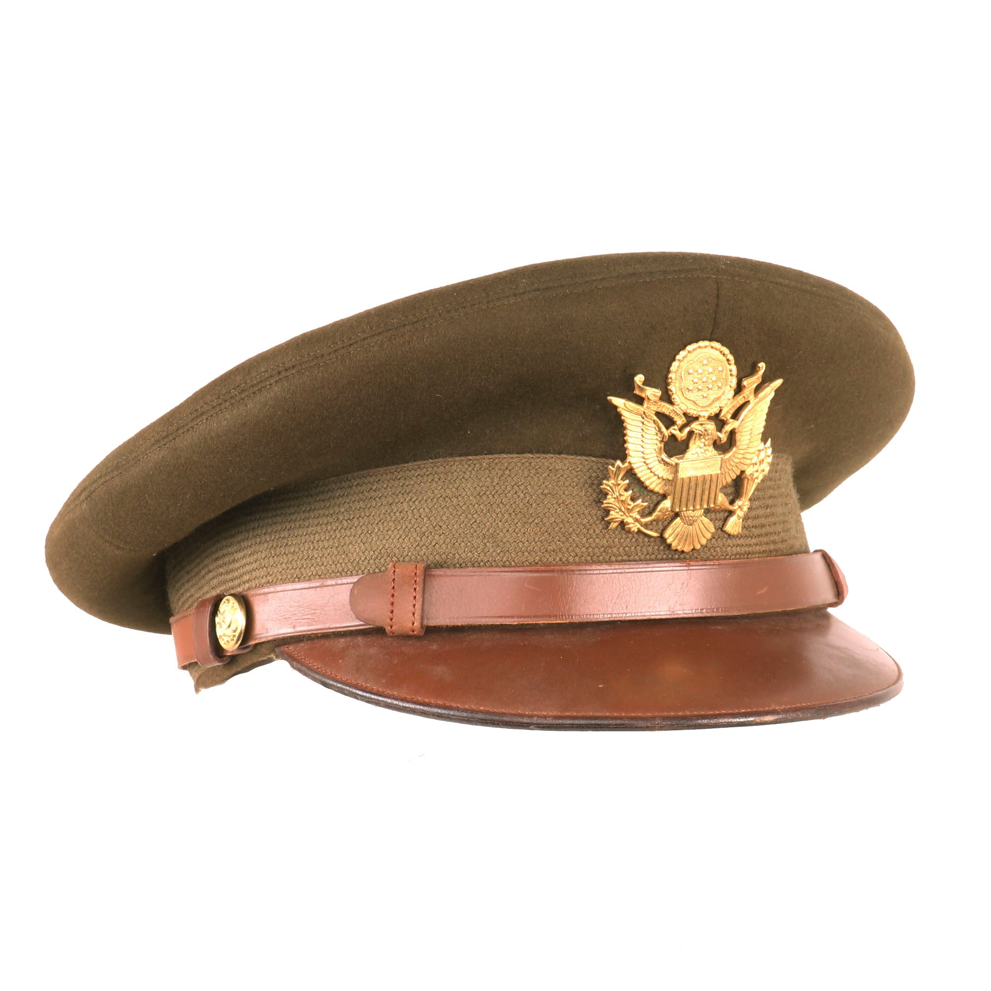 Original U.S. WWII US Army Officer’s Luxenberg Visor Cap Named to Capt ...
