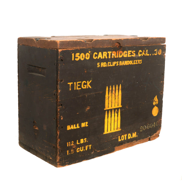 Original U.S. WWII M1903 Springfield .30cal Ball M2 1500 Cartridge M19 ...