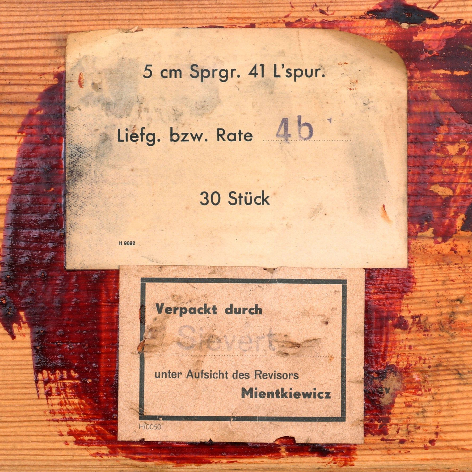 Original German WWII 5cm Sprgr. 41 L'spur. High Explosive 30 Round Amm ...