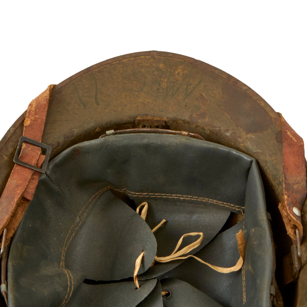 Original French WWII M1926 Adrian Helmet with Chinstrap - Complete - O ...