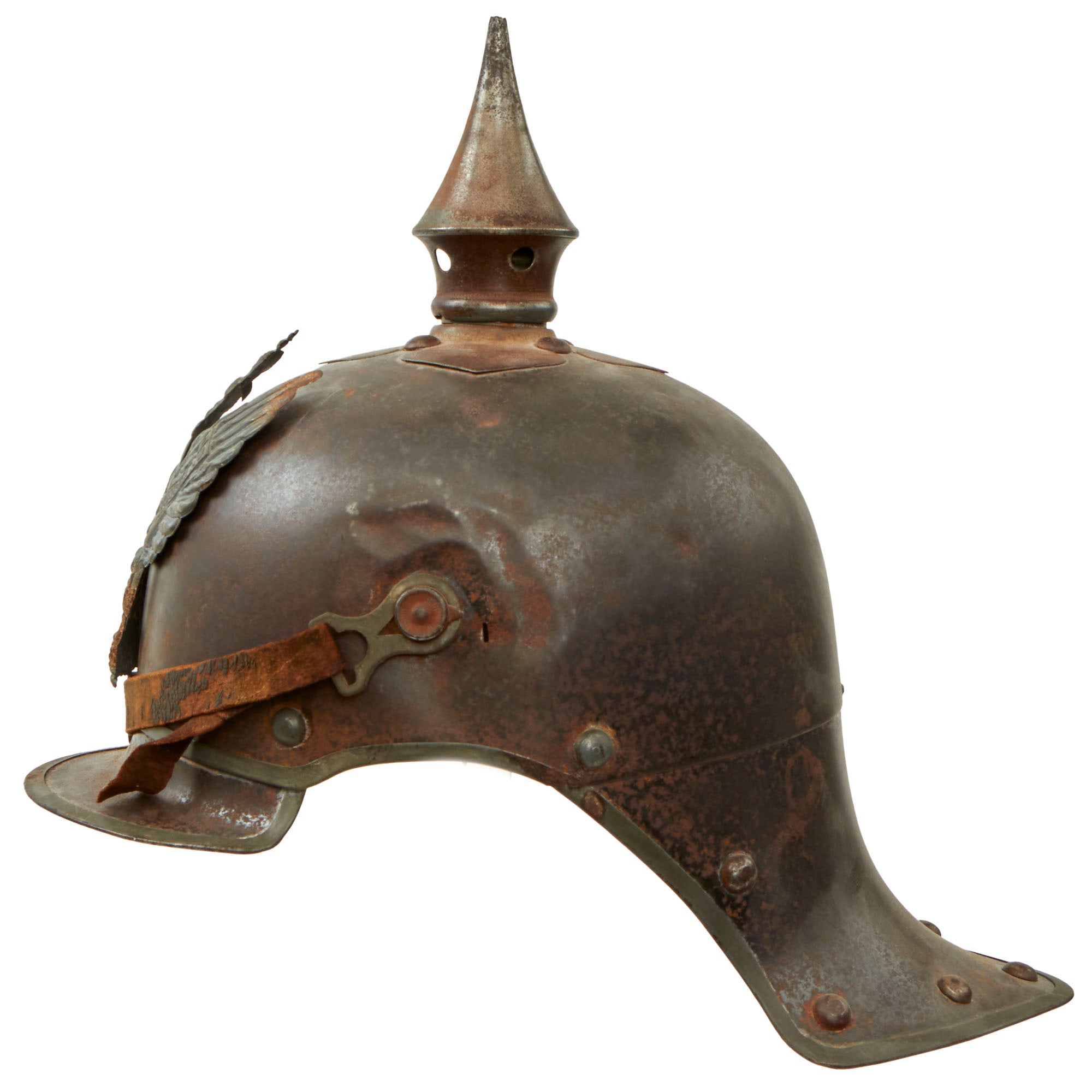 Original German WWI Prussian M1915 Jäger zu Pferde Lobster Tail Pickel ...