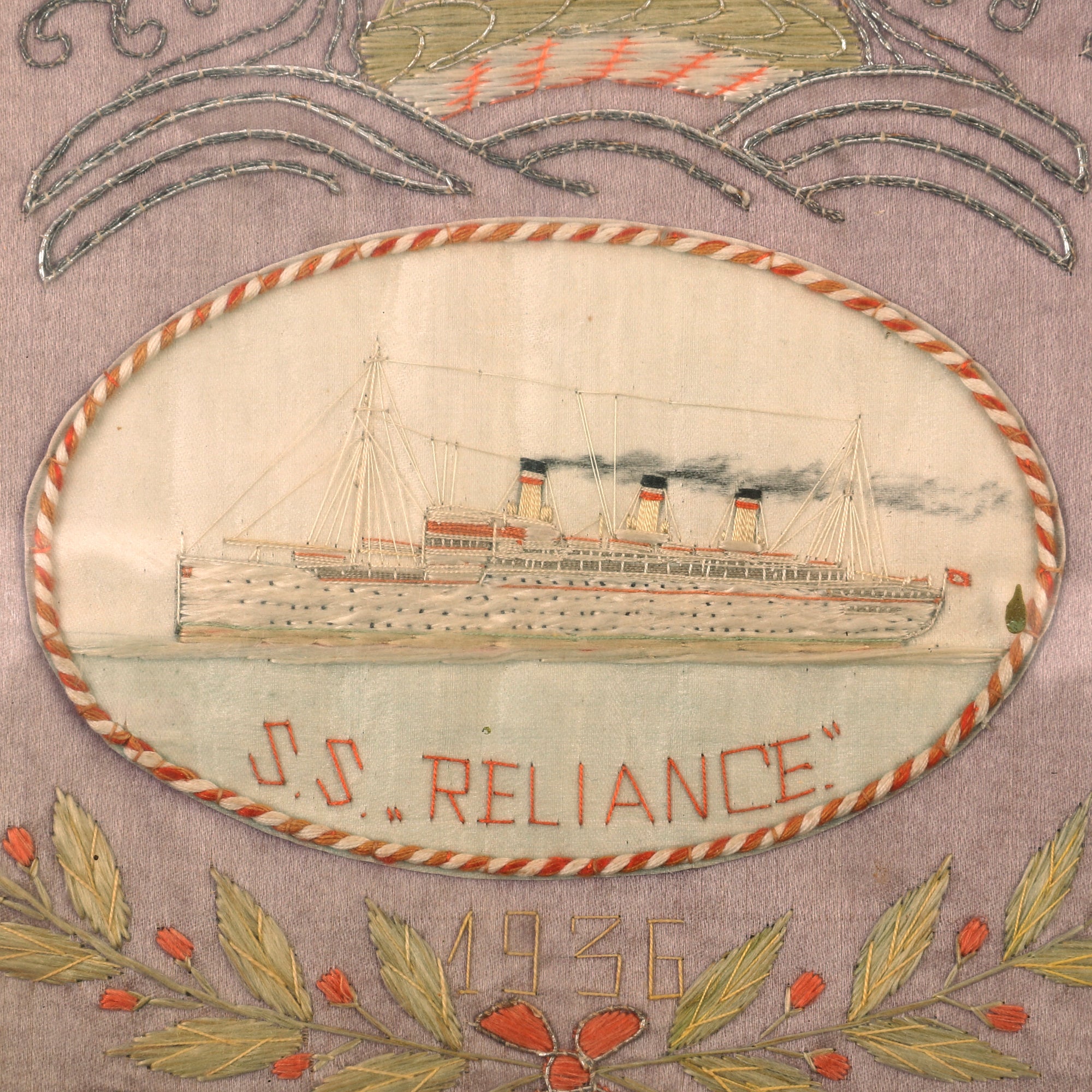 Original German Pre-WWII Named Ocean Voyage 1936 Dated Tour Flag from ...