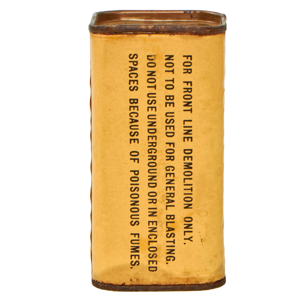 Original U.S. WWII Corps of Engineers High Explosive TNT 1/2 Pound Blo ...
