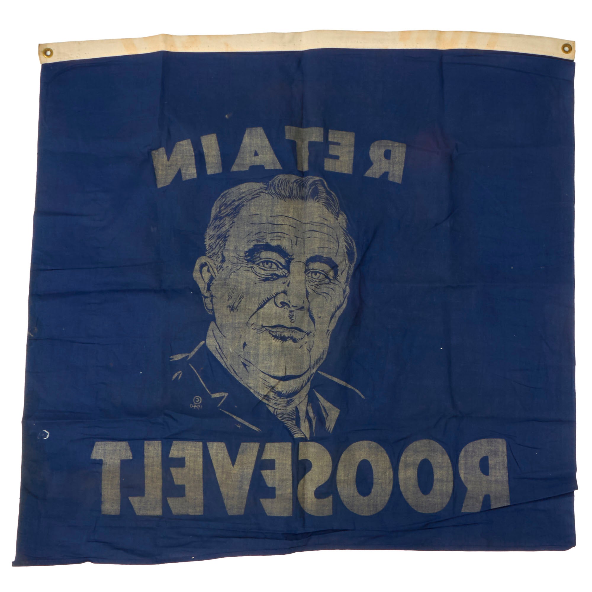 Original U.S. “Retain Roosevelt” 1940 36” x 35” Presidential Election ...