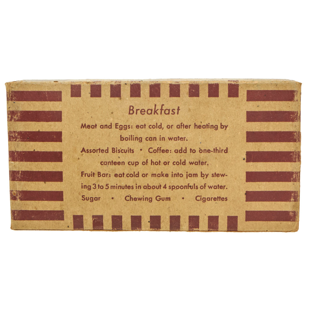 Original U.S. WWII K-Ration "Morale Series" Meal Set - Breakfast, Supp ...