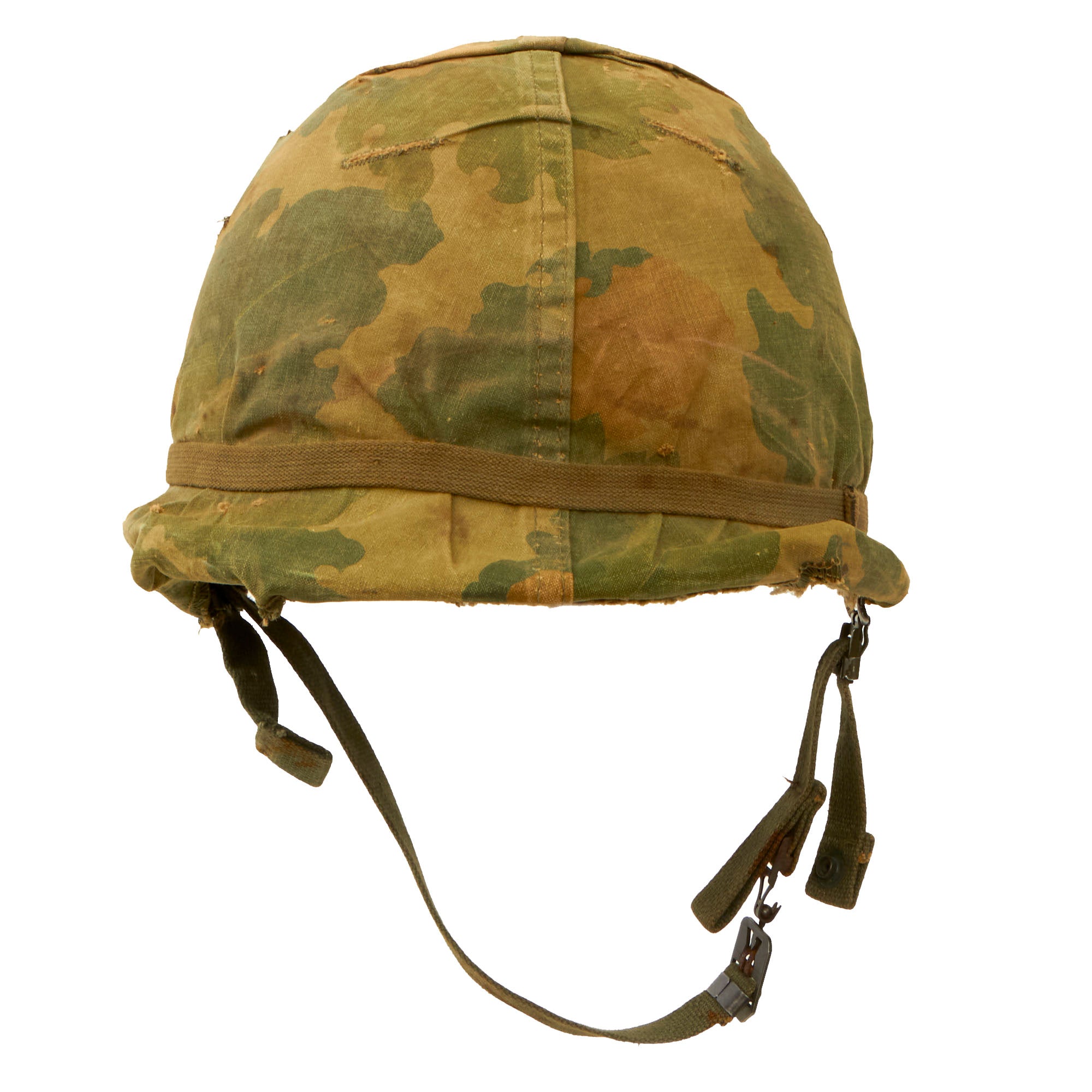 Original U.S. Vietnam War M1 Helmet with Camouflage Cover and Liner ...