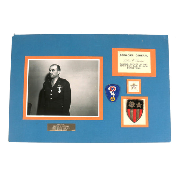 Original U.S. WWII Brigadier General Saunders Signed Image, Rank and B ...