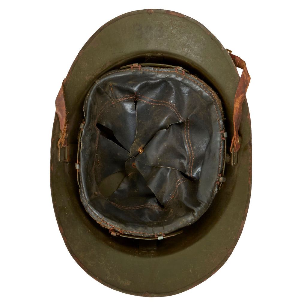 Original French WWII M1926 Adrian Helmet with Liner and Chinstrap - Ol – International Military ...