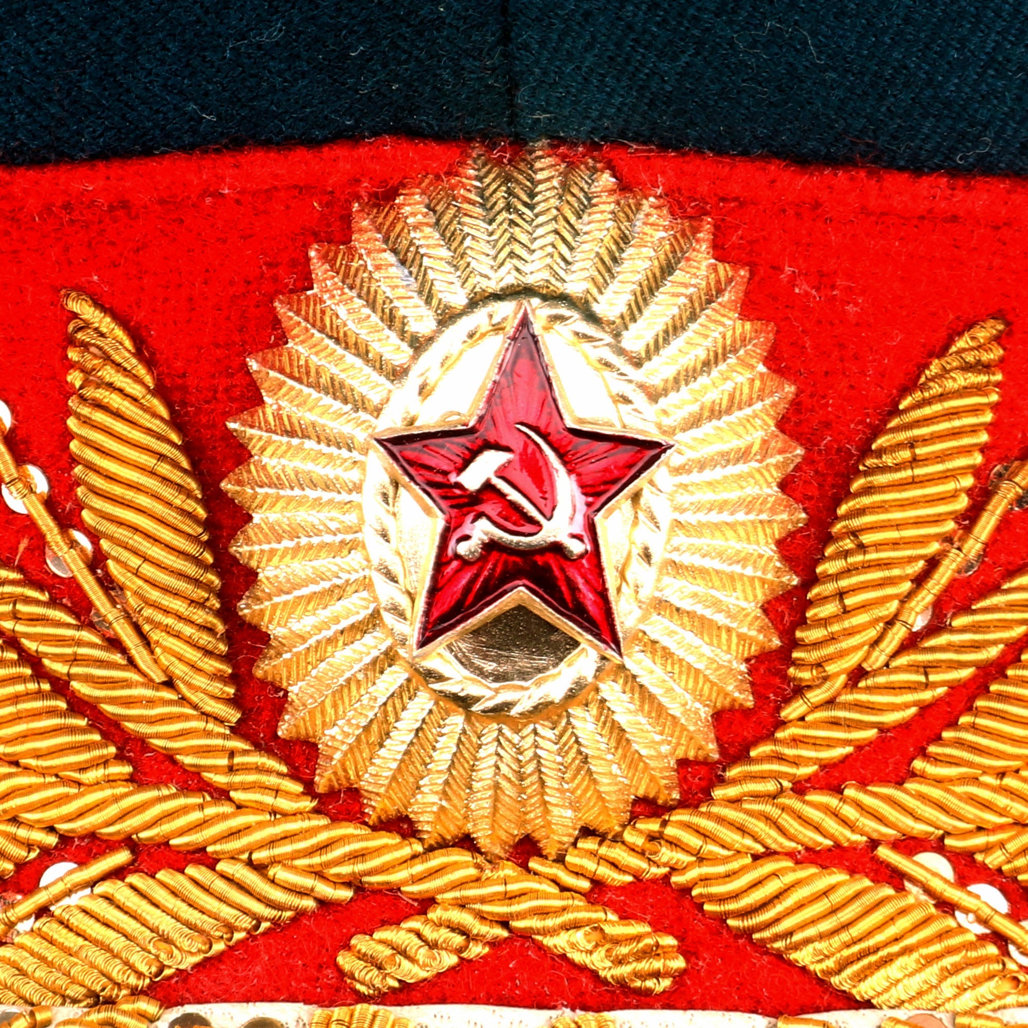 Original Soviet Russian Cold War Infantry General's Peaked Visor Hat M ...