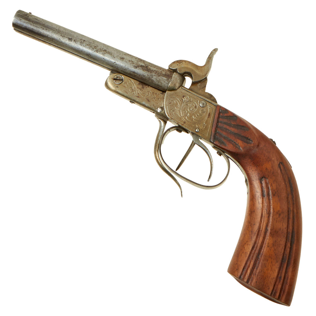 Original British Victorian Era Belgian Style 7mm Pinfire Double Barrel ...