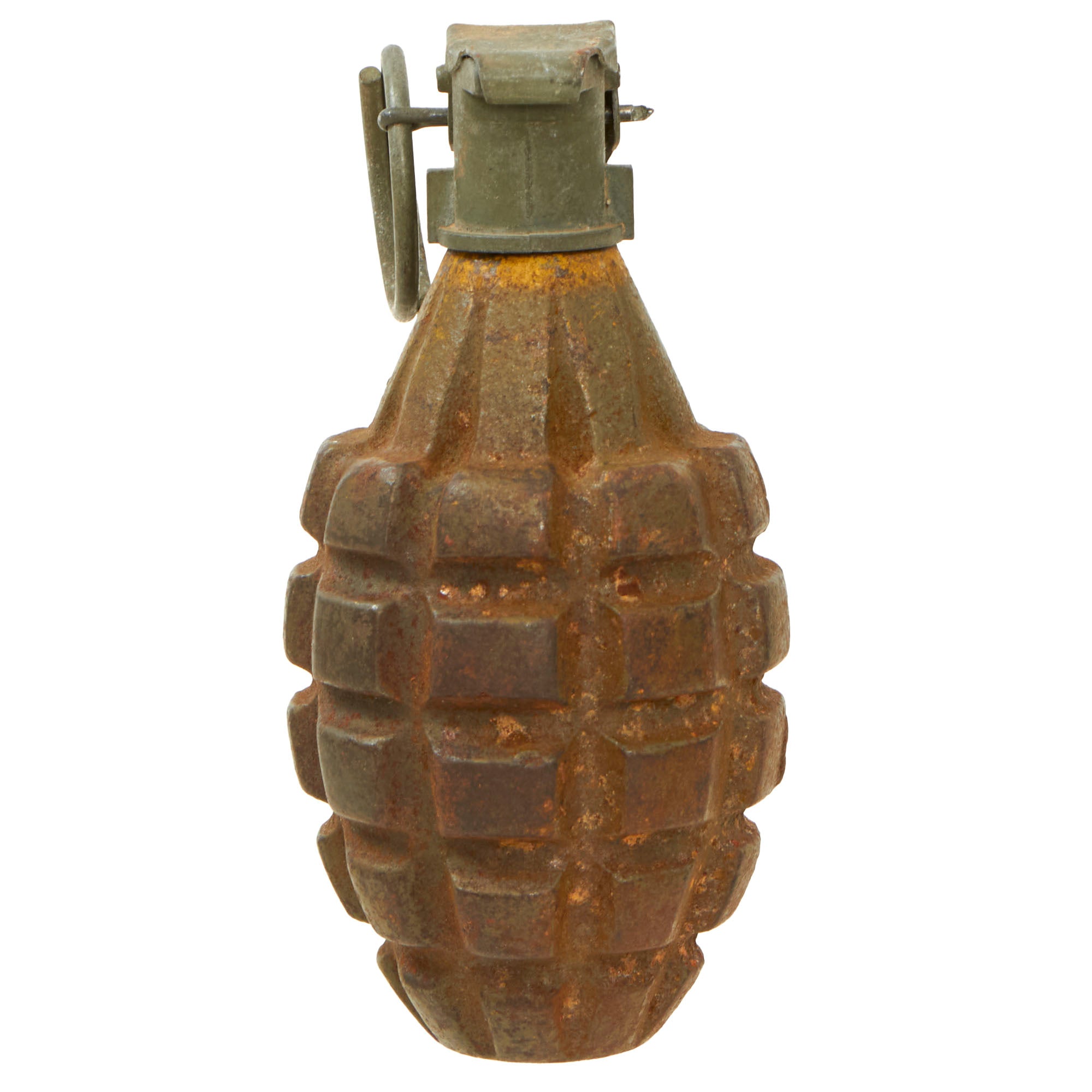 Original U.S. WWII Inert MkII Pineapple Grenade with Yellow Ring and M ...